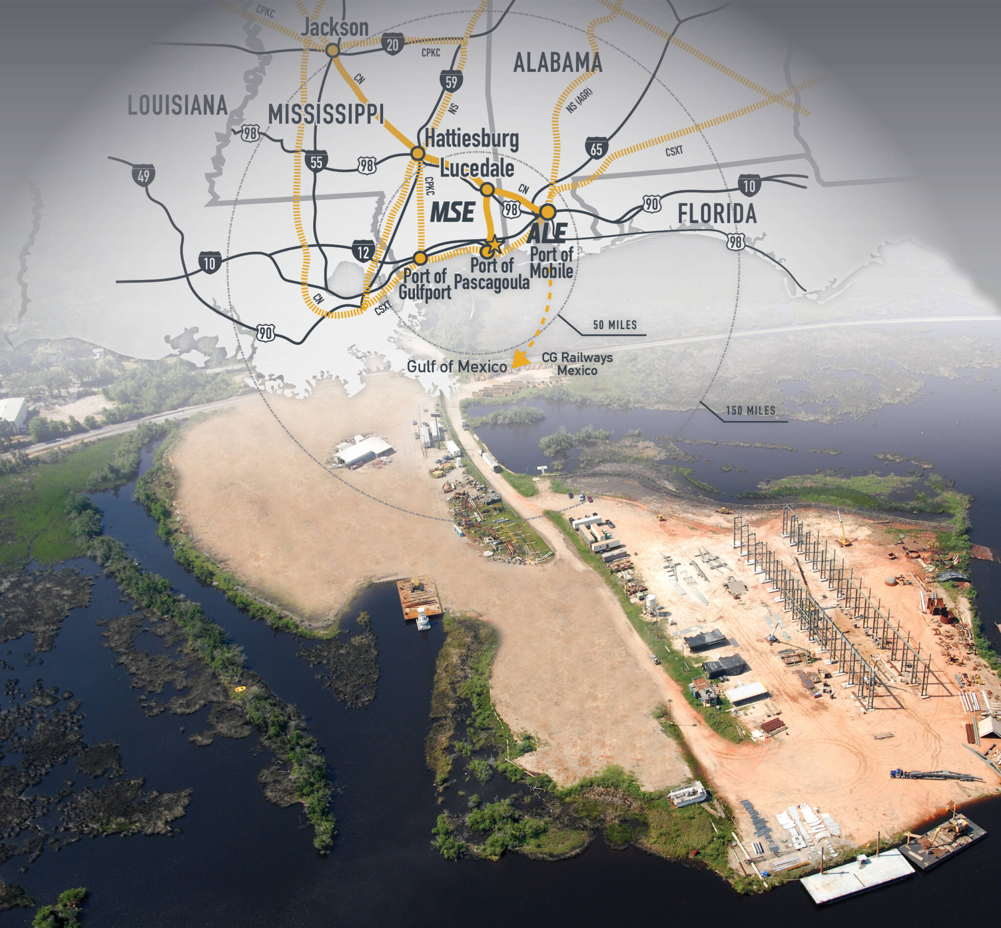 McInnis Lake Terminal - MSE - Mississippi Export Railroad